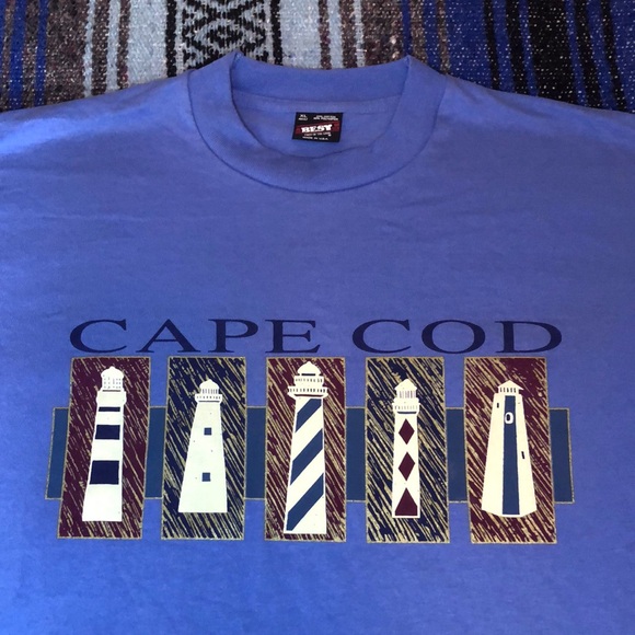 Vintage | Shirts | Vintage 9s Cape Cod Tourist Tee Shirt | Poshmark